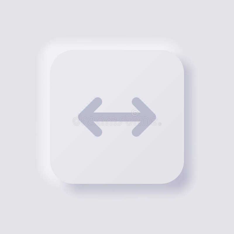Two Head Arrow Icon, White Neumorphism Soft UI Design for Web Design ...