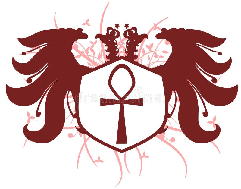 Two-headed Eagle with Ankh Isolated Stock Vector - Illustration of ...
