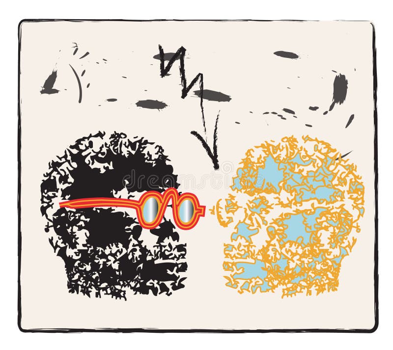 Two heads stock vector. Illustration of splash, frog, heart - 4449918