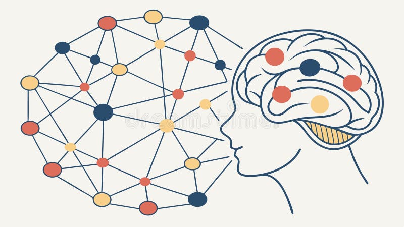 Two Heads Connected by Brain Network, Empathy and Communication, Vector ...