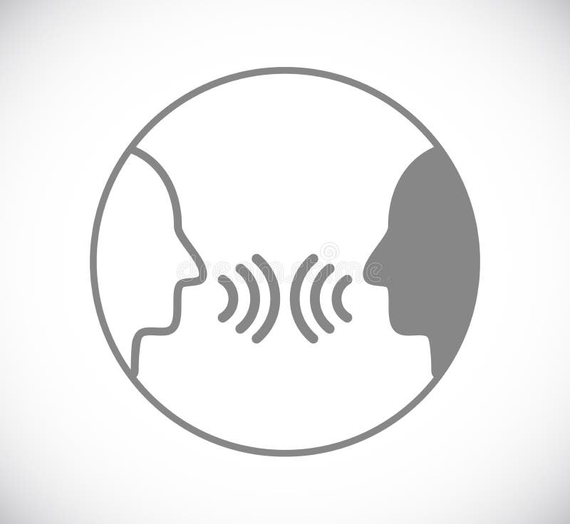 Two head speaking icon stock vector. Illustration of pictogram - 201176741