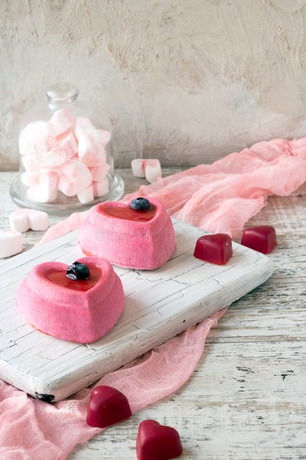 Cake Hearts on White Rustic Board Stock Image - Image of heart, gift ...