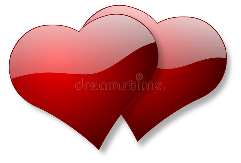 Two Hearts stock illustration. Illustration of wedding - 10988315