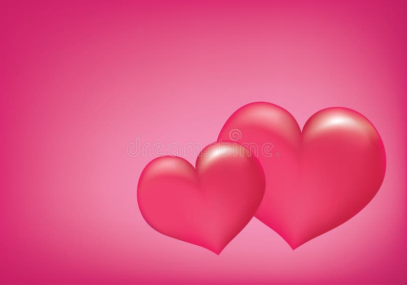 Two Love Hearts Together stock illustration. Illustration of passion ...