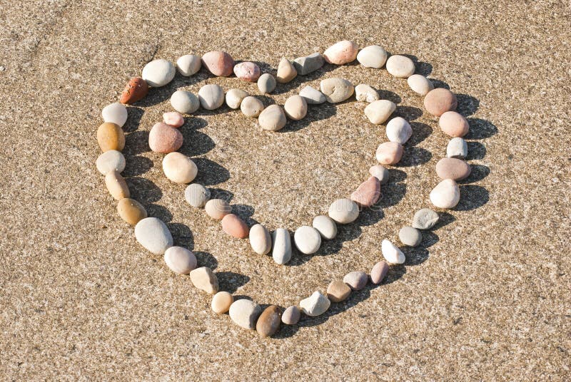 Two hearts stock photo. Image of coastline, inscription - 23198144