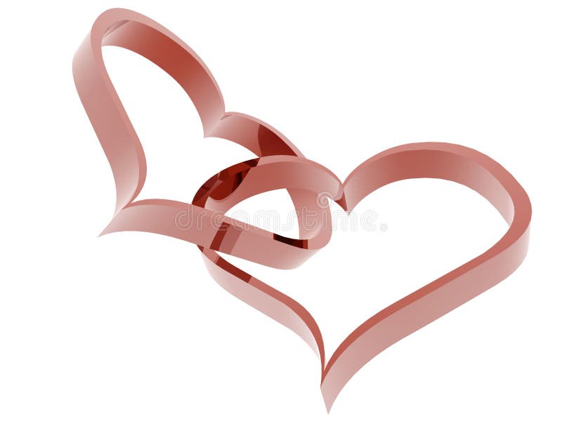 Two Hearts stock illustration. Illustration of love, valentinesday - 426071