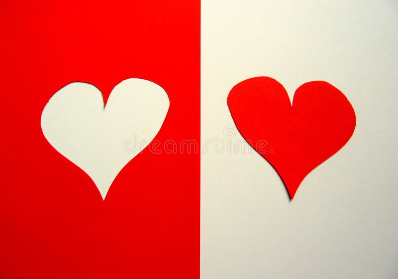 Two hearts stock image. Image of white, romance, heart, attraction - 48347