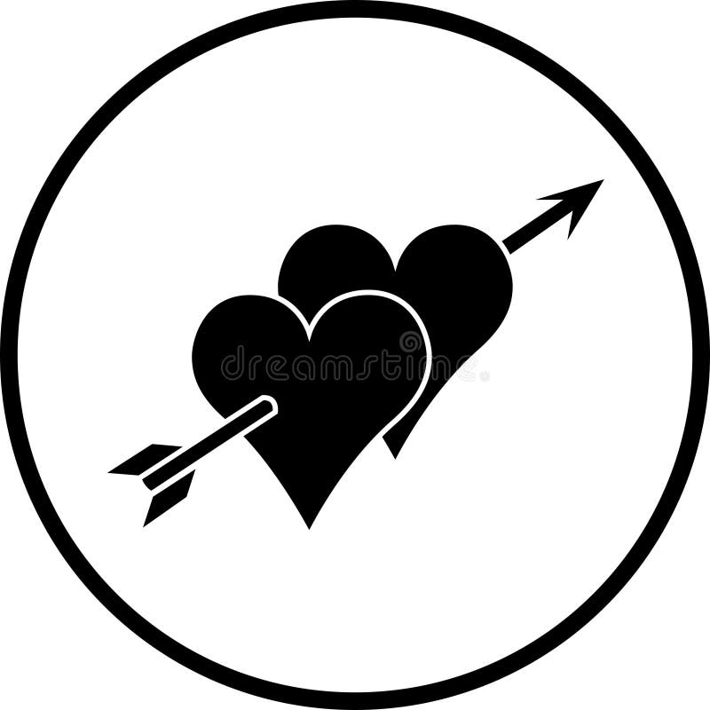 A Imagem Dos Corações Unidos Pela Flecha Expressa - EDUCA