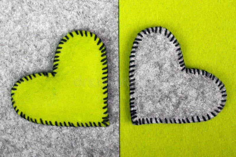 Two Hearts on Different Backgrounds Stock Photo - Image of decoration ...