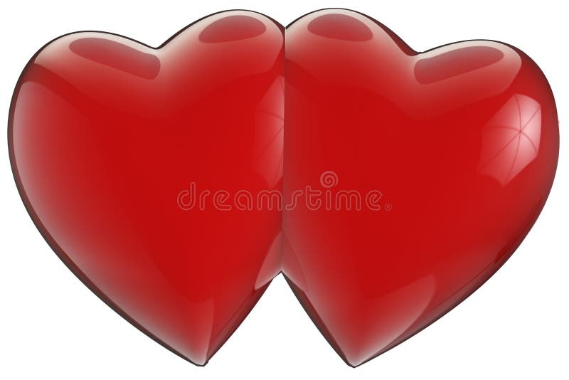 Two hearts joined stock illustration. Illustration of unite - 36673566
