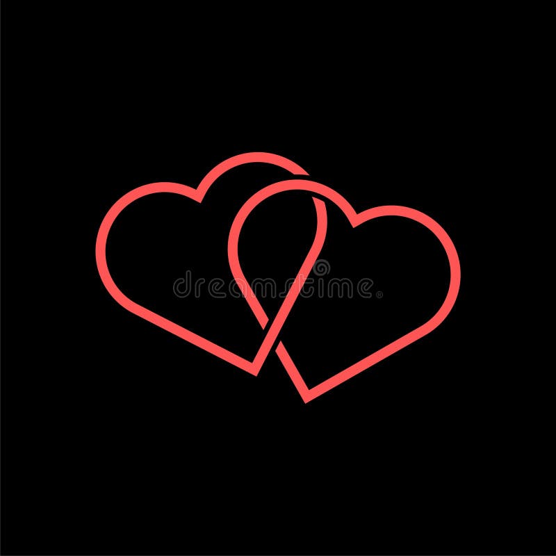 Two Hearts Joined Together Stock Illustrations – 454 Two Hearts Joined ...
