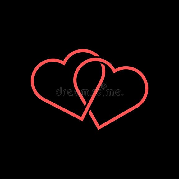 Two Hearts Joined Together Stock Illustrations – 484 Two Hearts Joined ...