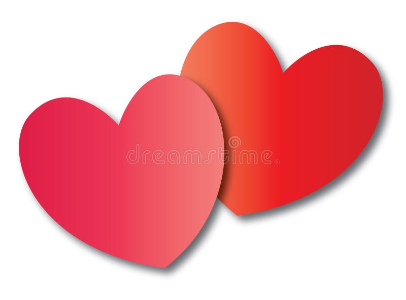 Two hearts love stock illustration. Illustration of birthday - 90708298