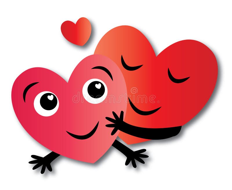 Two hearts love stock illustration. Illustration of celebrate - 90708396