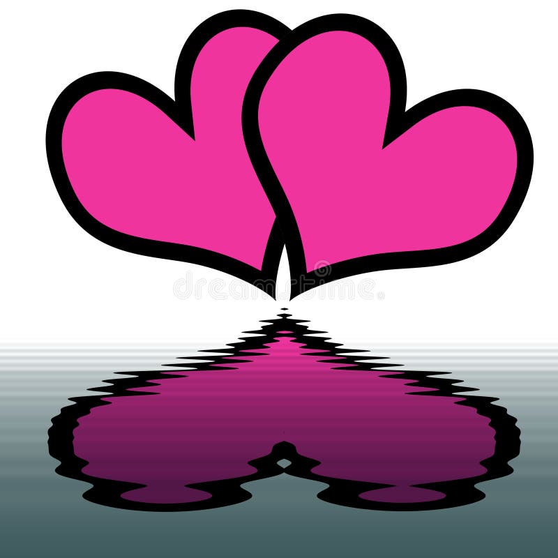 Two Combined Hearts Stock Illustrations – 47 Two Combined Hearts Stock ...