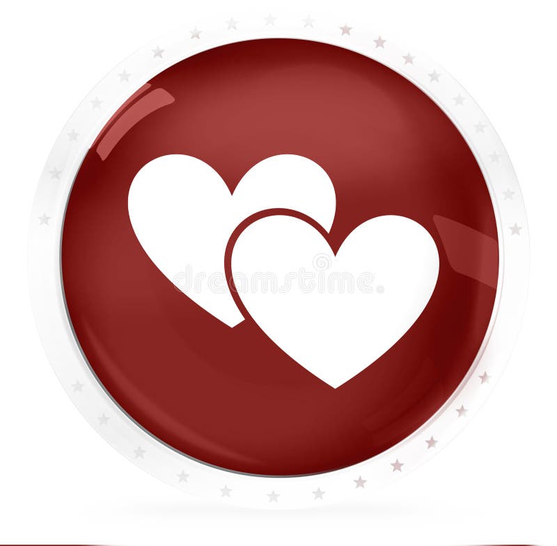 Two hearts red stock illustration. Illustration of festive - 55788369