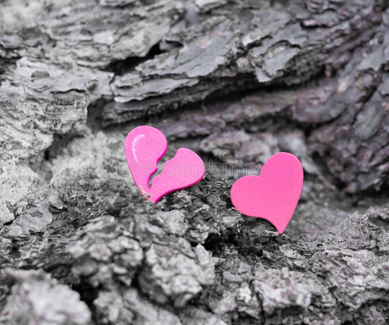 Two hearts on a rock stock image. Image of stone, lovesickness - 68560499