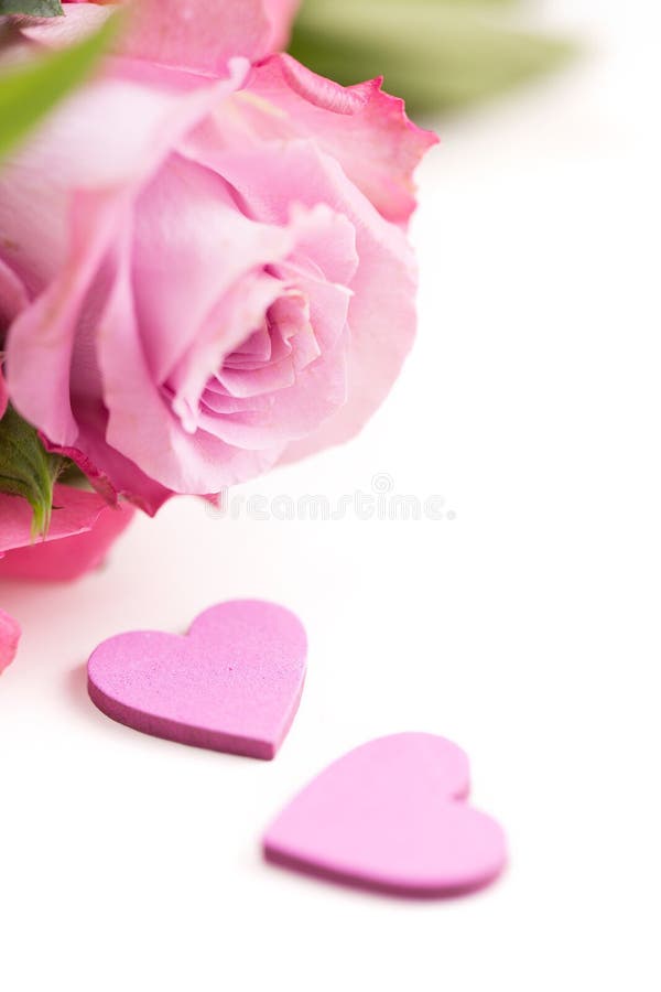 Hearts and Rose for Valentine S Day Stock Photo - Image of romantic ...