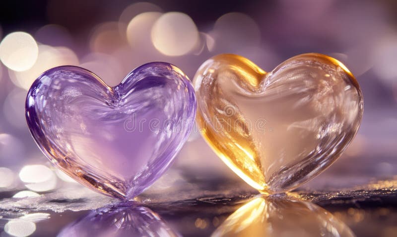 Two hearts are on a table stock photo. Image of concept - 349213472