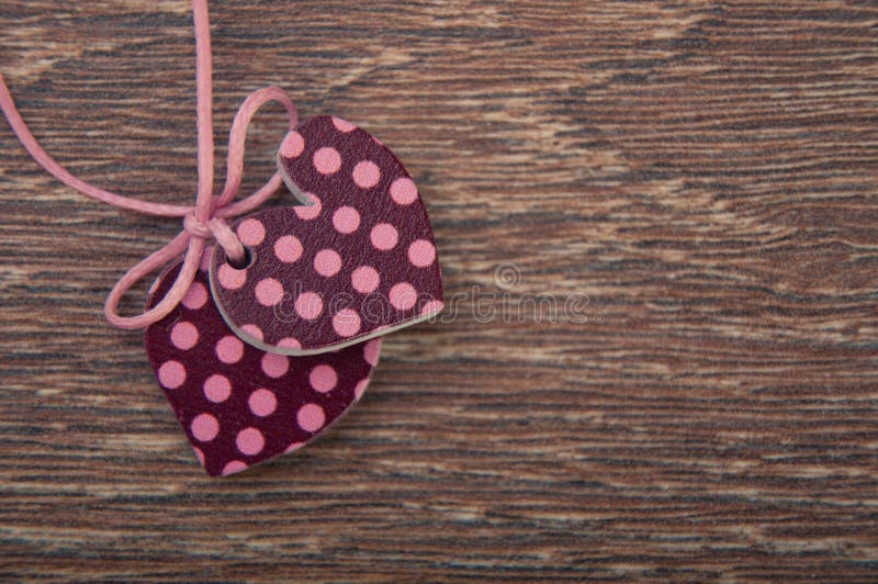 Two Hearts on the Wooden Board Stock Image - Image of glass, bridal ...