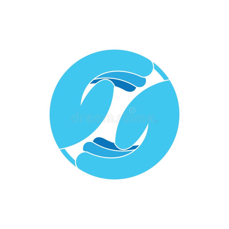 Two Helping Hand Gradient Design Team Work Symbol Vector Stock Vector ...