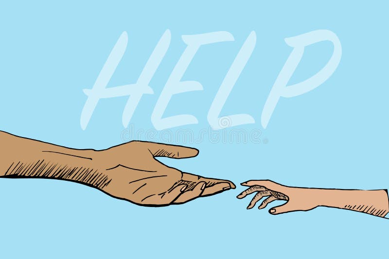 Two Blue Helping Hands Stock Illustrations – 78 Two Blue Helping Hands ...