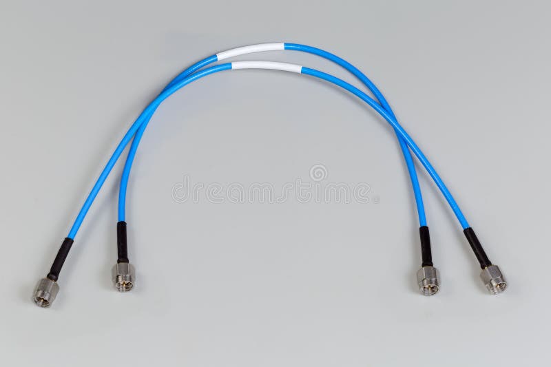 Two High-frequency Cable Adapters with Silvery Coaxial Threaded ...