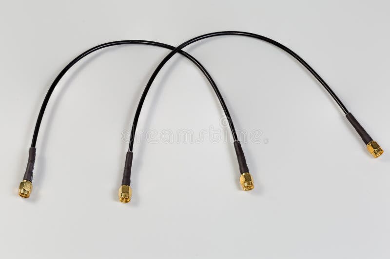 Two High-frequency Cable Adapters with Yellow Coaxial Threaded ...
