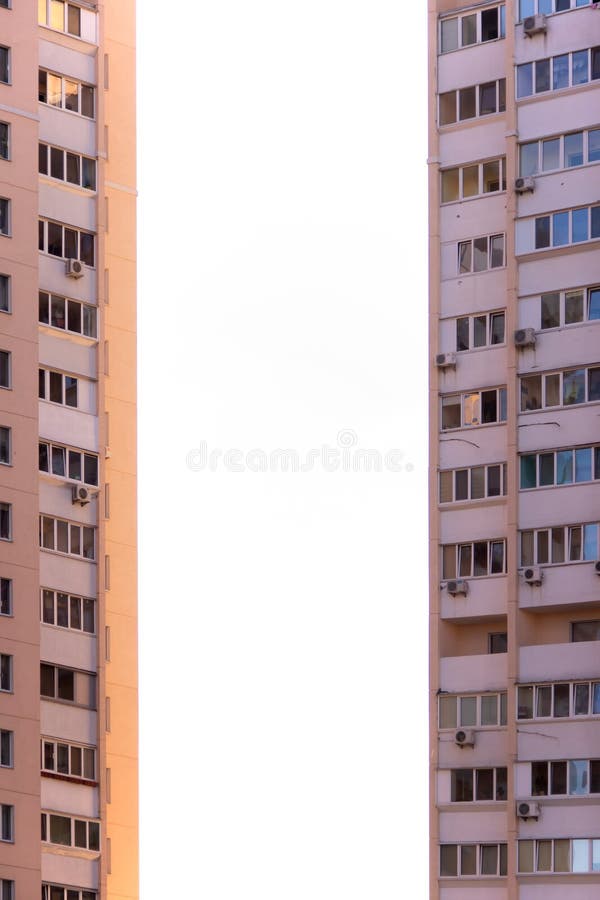 Two High-rise Buildings and a Void between Them Stock Photo - Image of ...
