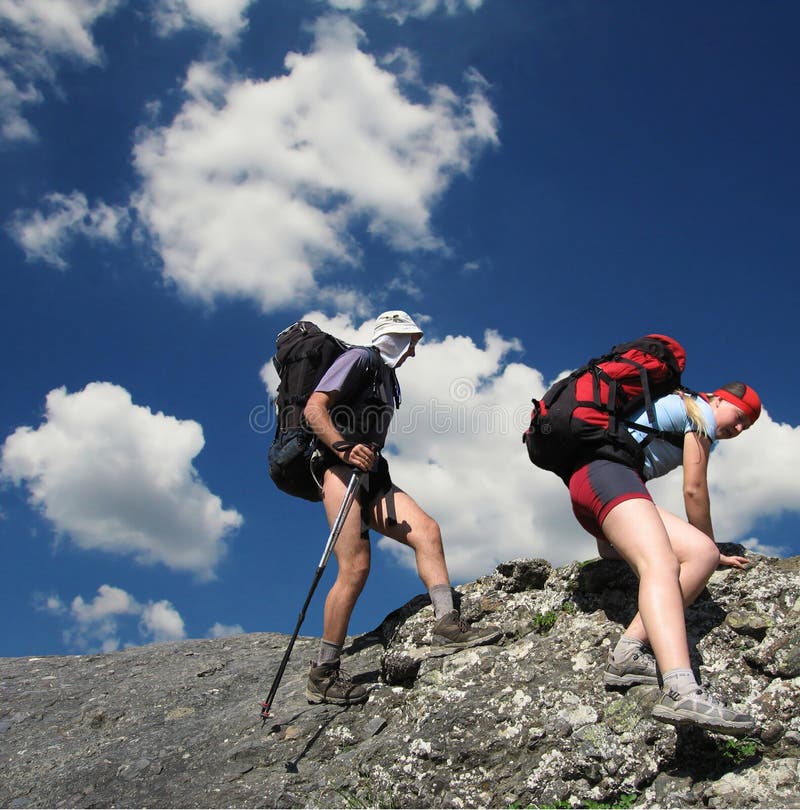 Two hikers stock photo. Image of movement, holiday, activity - 2236442
