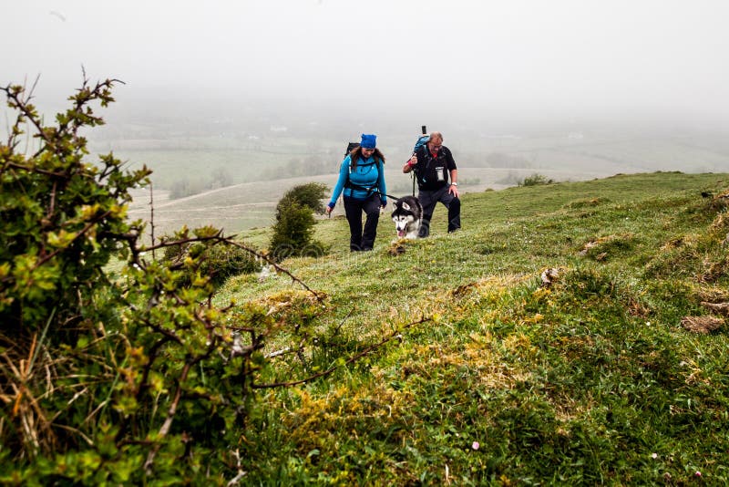 Two hikers editorial photography. Image of outdoors - 145515332