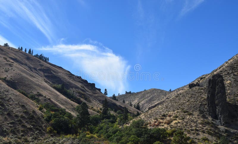 Between two hills stock photo. Image of scenic, blue - 83009602