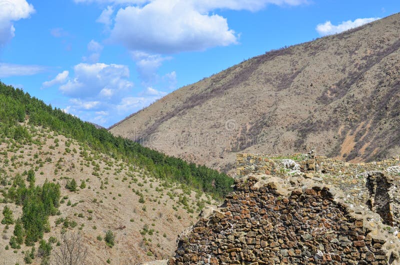 Two hills and ruins stock image. Image of architecture - 37759665
