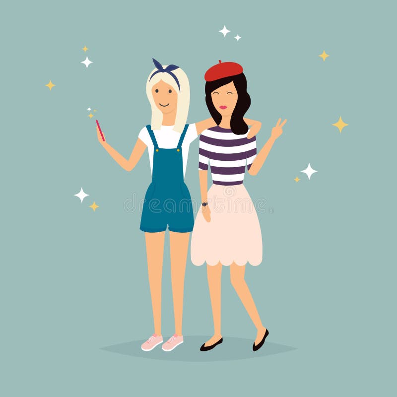 Two Selfie Shot Stock Illustrations 79 Two Selfie Shot Stock