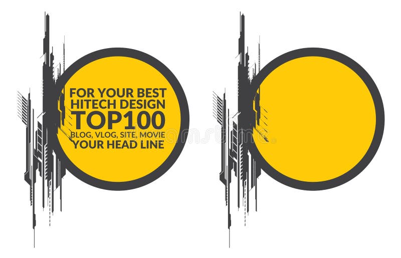 Hi-Tech Elements Circle Form for Ratings and for Title Stock Vector ...