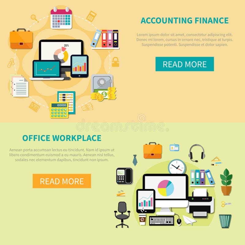 Horizontal Finance Banners stock vector. Illustration of finance - 64281651
