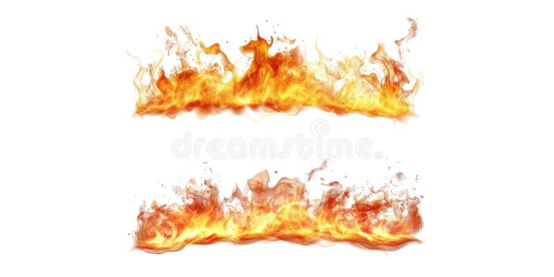 Two Horizontal Flames. Dynamic Fire Elements for Design and Decoration ...