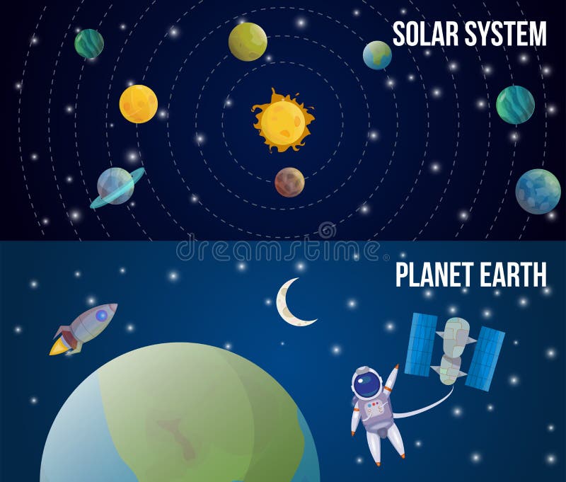 Space Universe Set stock vector. Illustration of cartoon - 213191680