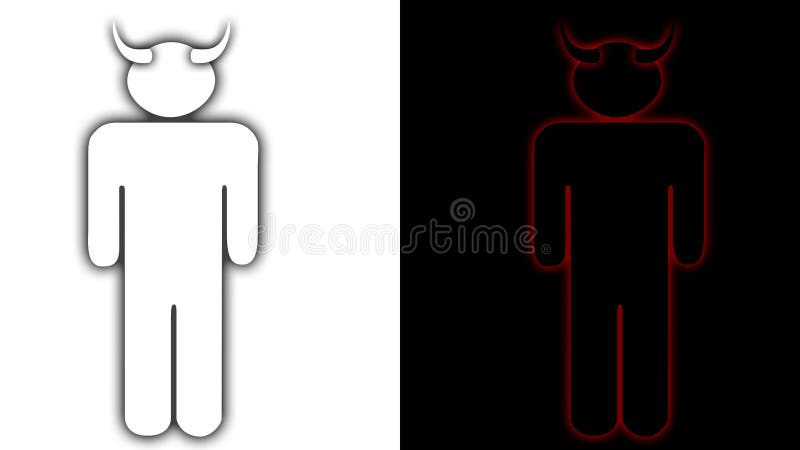 Two Horns Man Design Background Stock Illustration - Illustration of ...