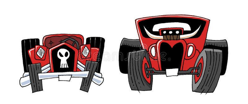 Two Hot Rods in a Front View Open T-bucket Fords Stock Image - Image of ...