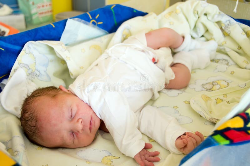 Two hour baby sleeping stock image. Image of care, infants - 5149359