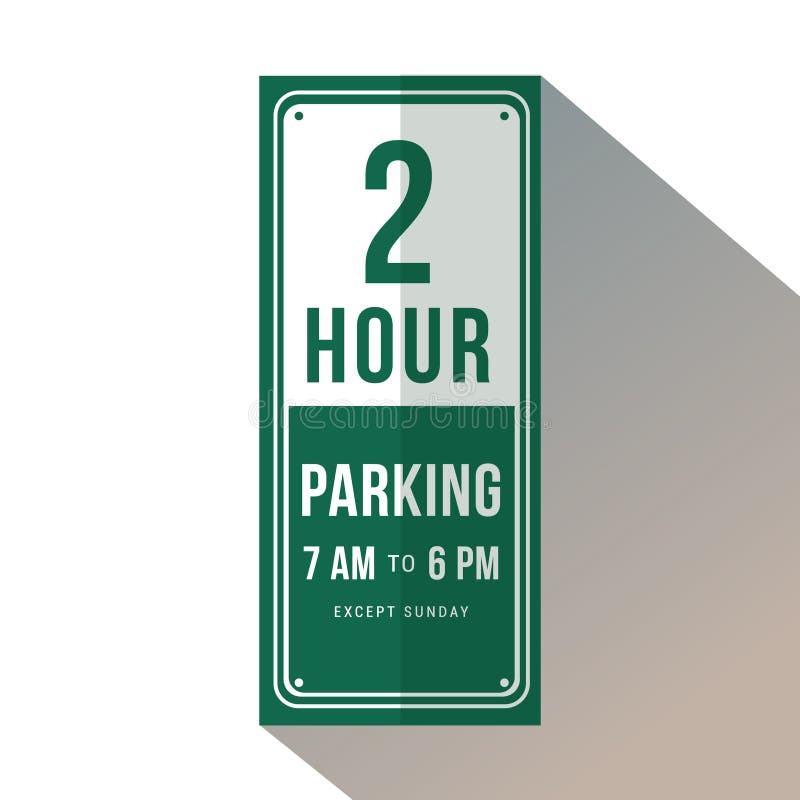 Two Hour Parking. Vector Illustration Decorative Design Stock Vector ...