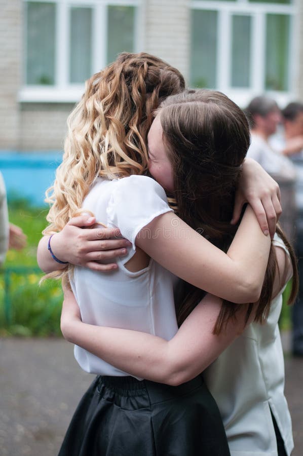 Two hug girls stock image. Image of cute, freckles, smile - 77045055