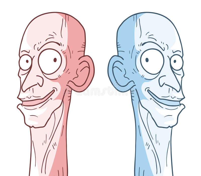 Two human face stock vector. Illustration of glass, fascinated - 40786397