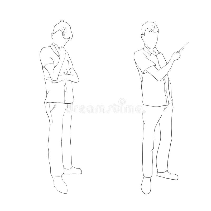 Figures Outline Stock Illustrations – 6,430 Figures Outline Stock ...