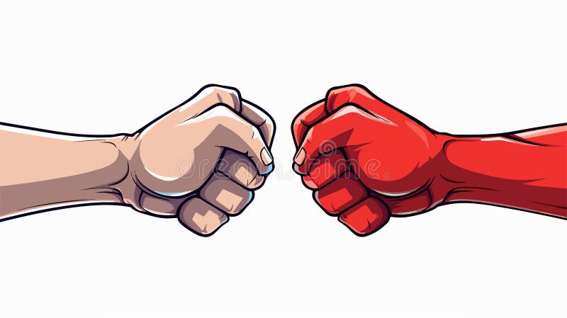 Two Human Hands Arm Wrestling Stock Vector - Illustration of clash ...