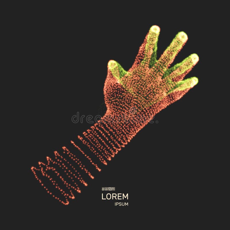 Two Human Hands. Connection Structure. Business Concept Stock Vector ...