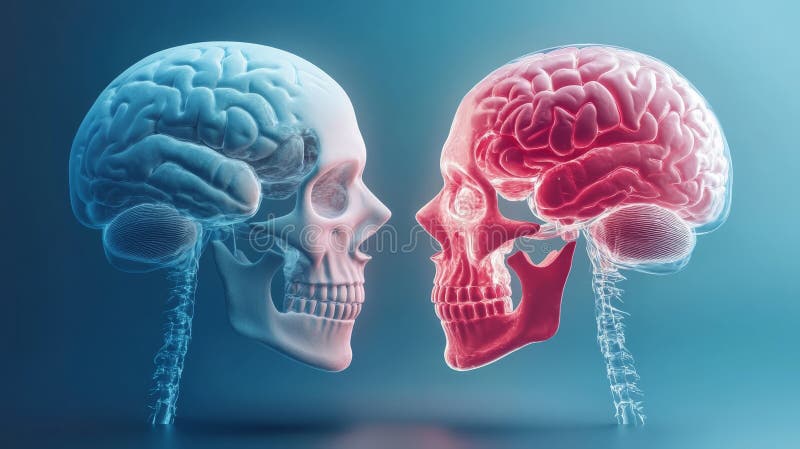 Illuminated Intellect, a Comparative Visualization of Two Human Skulls ...