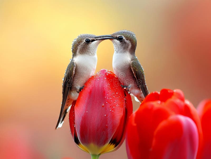 2 Hummingbirds Splashing Water Stock Photos - Free & Royalty-Free Stock ...