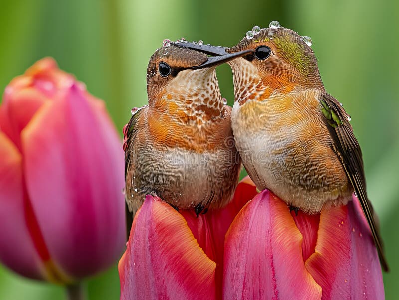 2 Hummingbirds Splashing Water Stock Photos - Free & Royalty-Free Stock ...